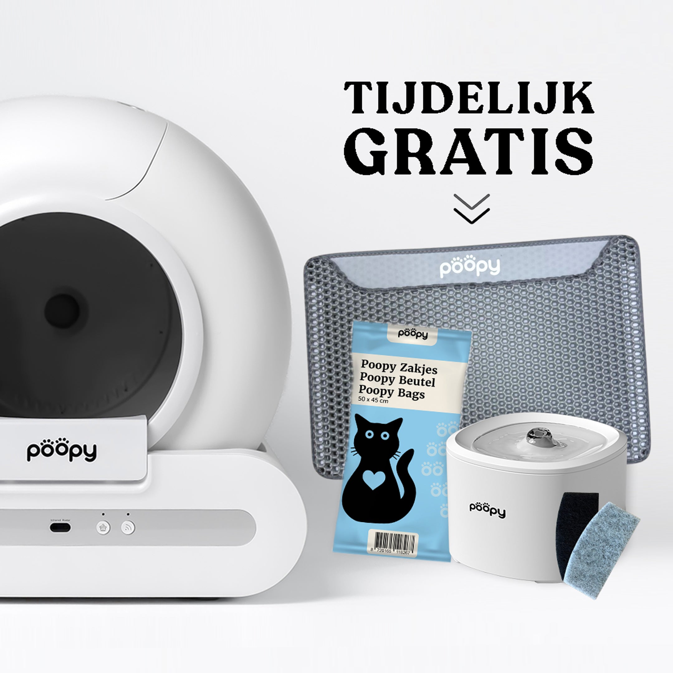 Poopy Nano 2 - Zelfreinigende Kattenbak